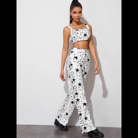 Pants & Jumpsuits | Star Print Spring Two Piece Pant Set | Poshmark